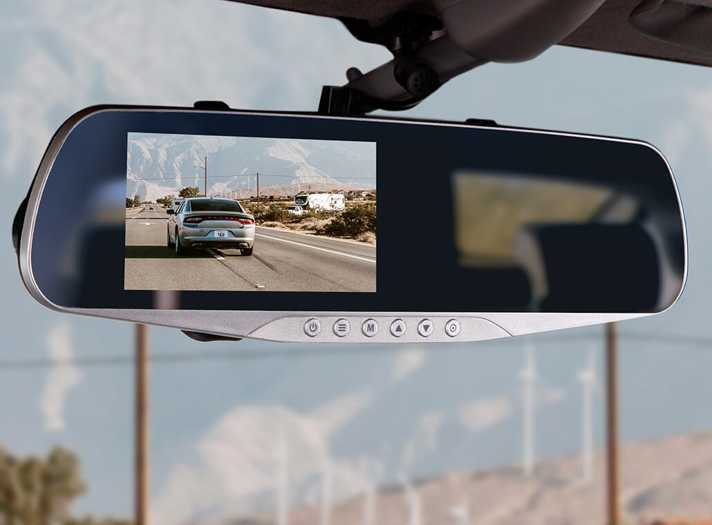 YADA 1080P FHD Dashcam & Rearview Mirror 2-in-1 with 4.5" LCD Monitor ...